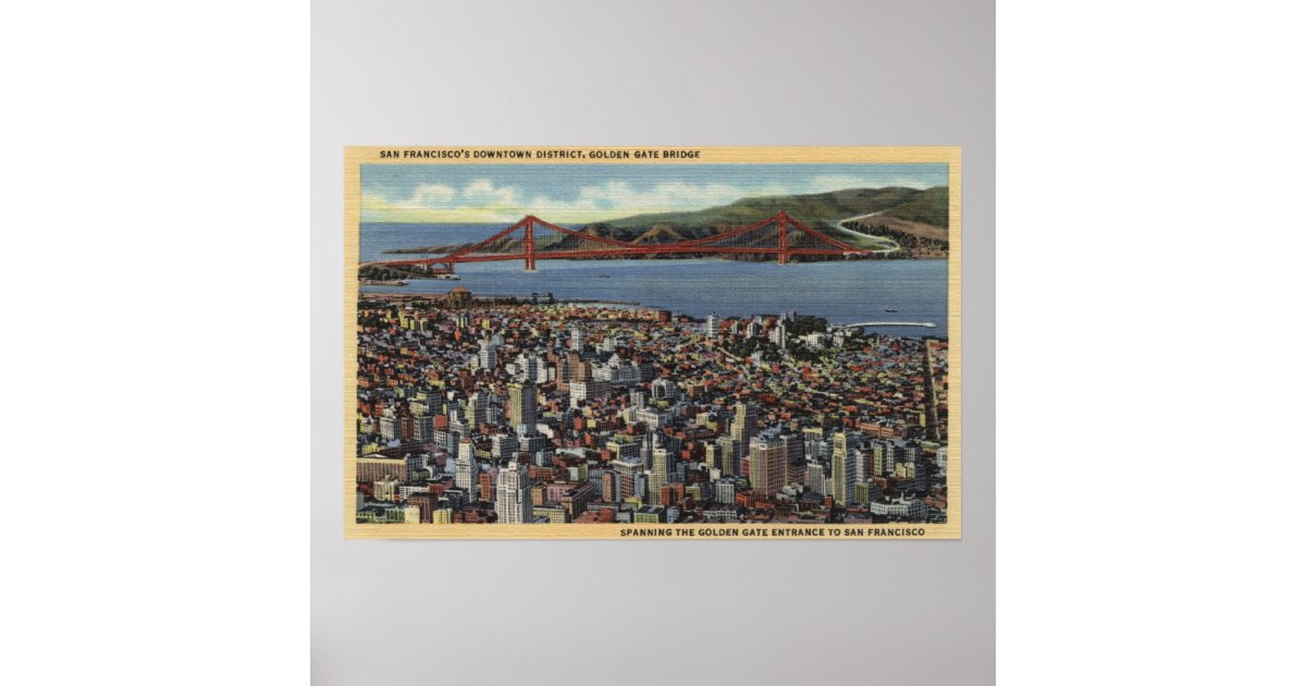 Aerial of Entire Downtown Poster | Zazzle