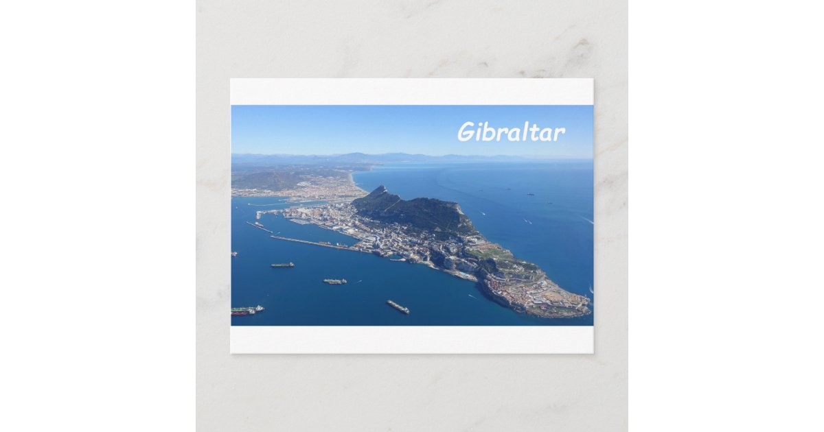 Aerial Photo of Gibraltar Postcard | Zazzle
