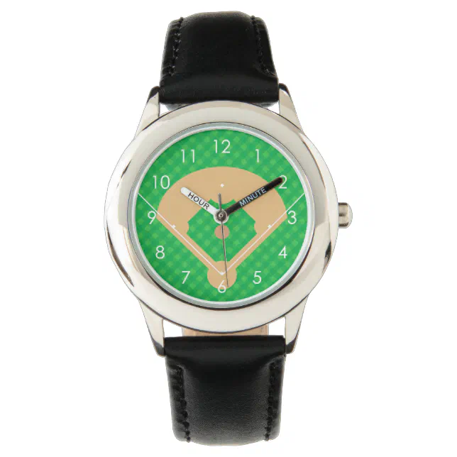 Aerial View Baseball Diamond Illustration Watch | Zazzle
