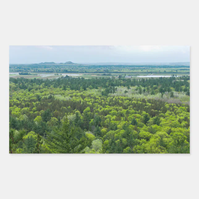 Aerial View of Black River State Forest Rectangular Sticker | Zazzle