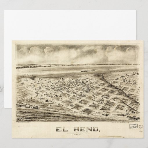Aerial View of El Reno, Oklahoma (1891) | Zazzle