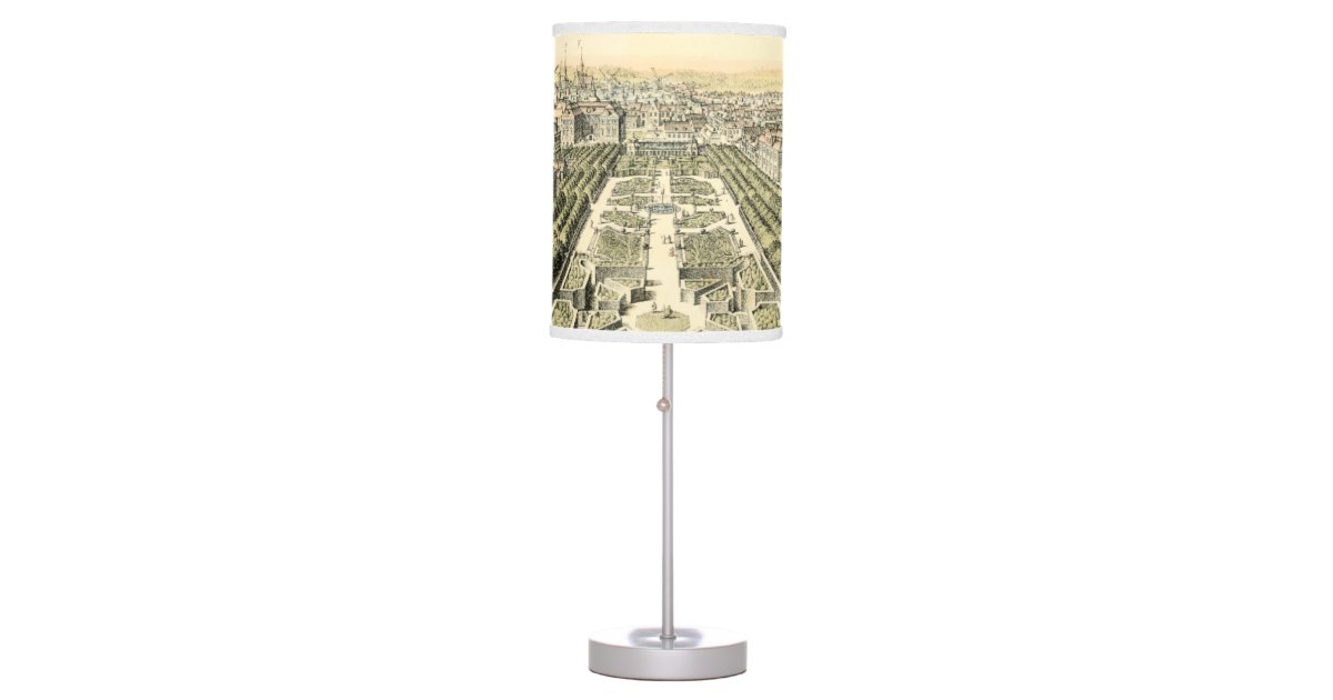 Aerial View of Formal Garden by Eric Dahlbergh Table Lamp | Zazzle