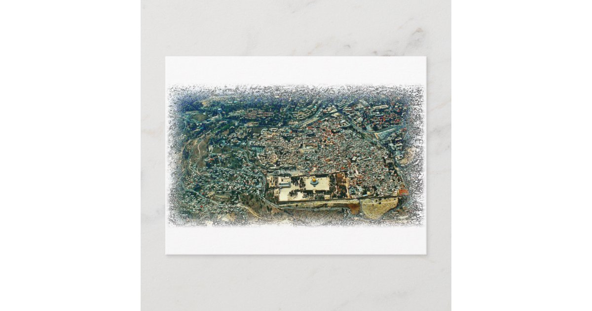 Aerial View of Jerusalem Postcard | Zazzle