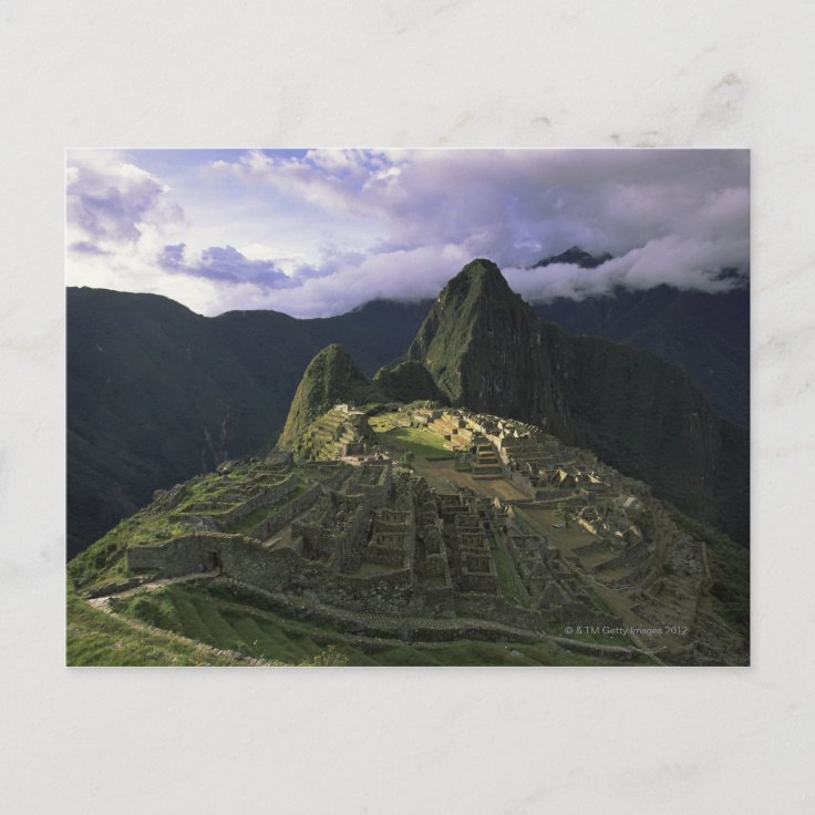 Aerial view of Machu Picchu, Peru Postcard | Zazzle