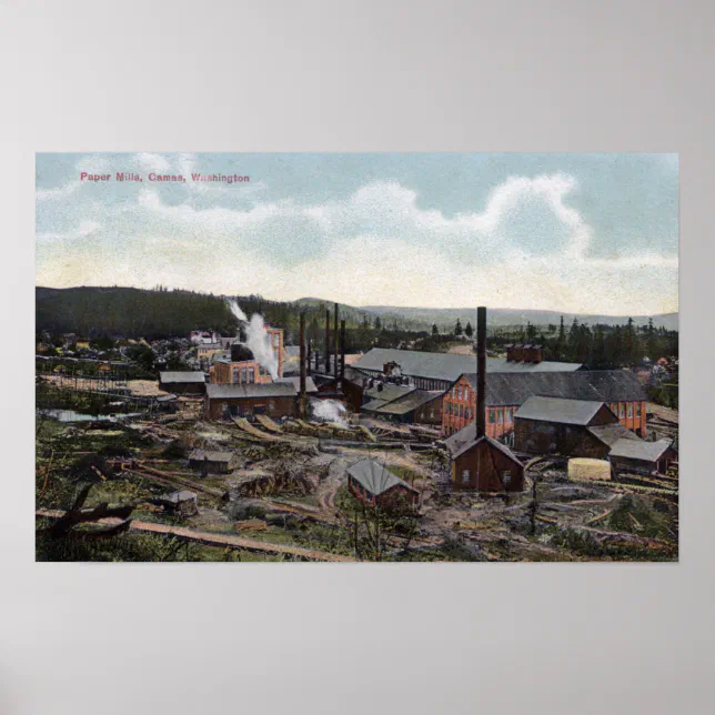 Aerial View of Paper Mills Poster | Zazzle