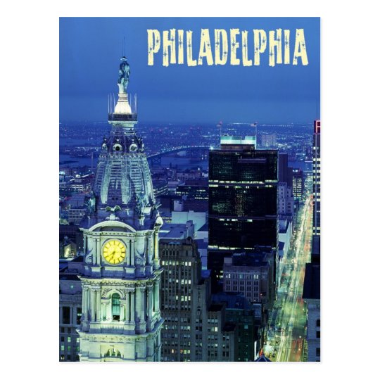 Aerial view of Philadelphia with City Hall Postcard | Zazzle.com