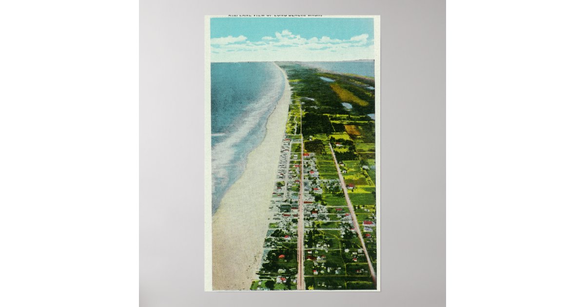 Aerial View of the Beachfront Poster | Zazzle
