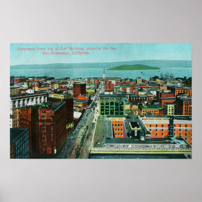 Aerial View of the City from the Call Building Poster | Zazzle