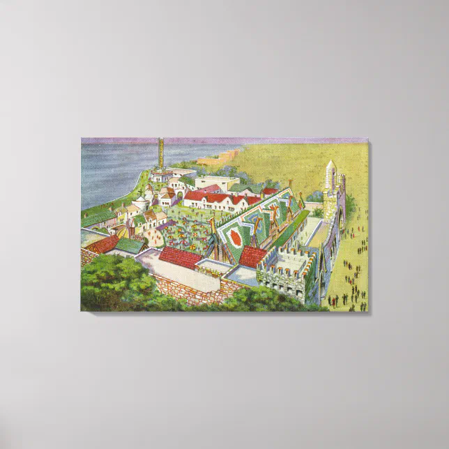 Aerial View of the Irish Village Canvas Print | Zazzle