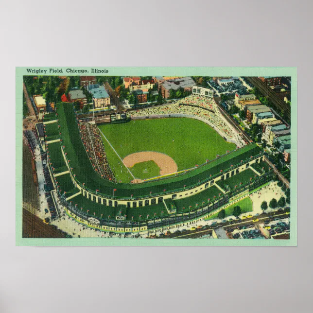 Aerial View of Wrigley Field # 2Chicago, IL Poster | Zazzle