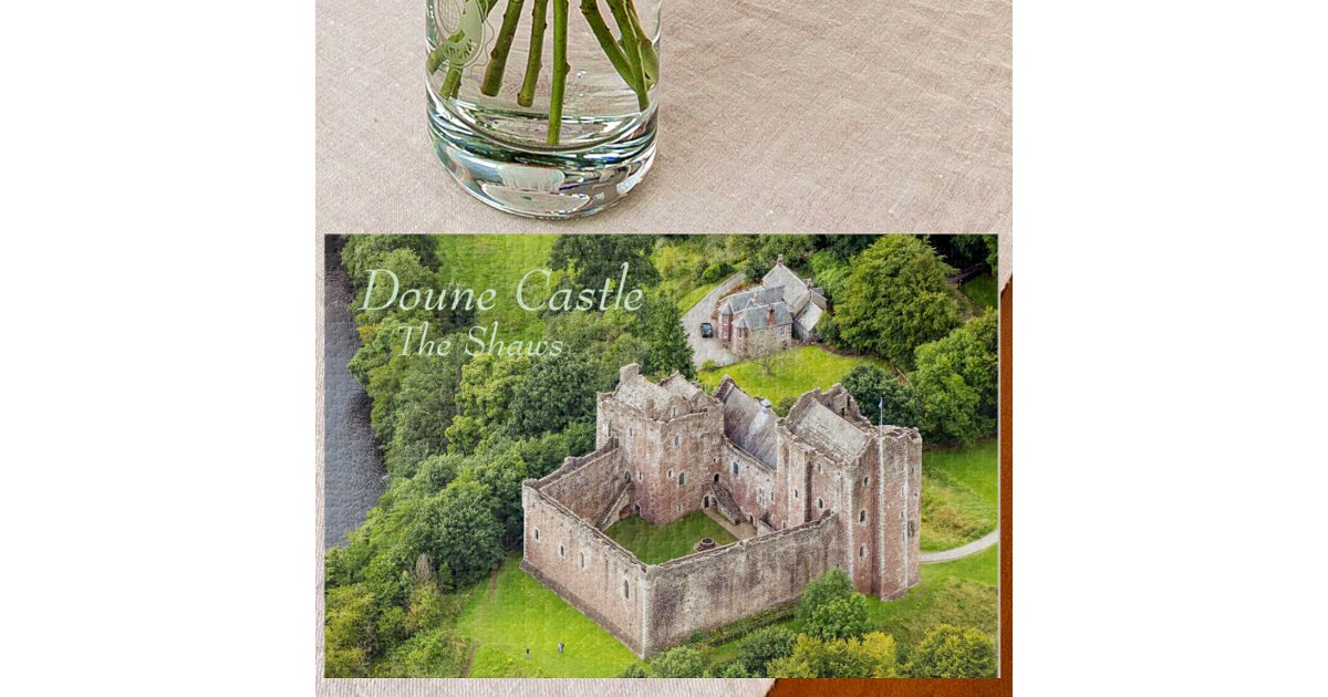 Aerial View Shaw Scottish Clan's Doune Castle Jigsaw Puzzle | Zazzle