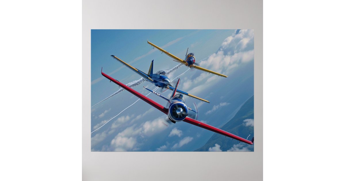 Aerobatic Planes Poster | Zazzle