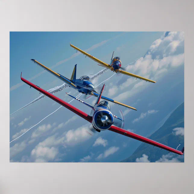 Aerobatic Planes Poster | Zazzle
