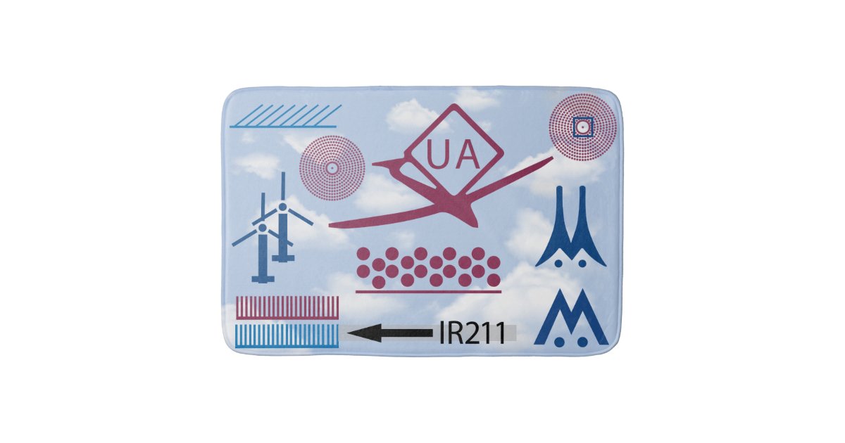 Aeronautical Symbols Chart Drone Pilot Bath Mat | Zazzle