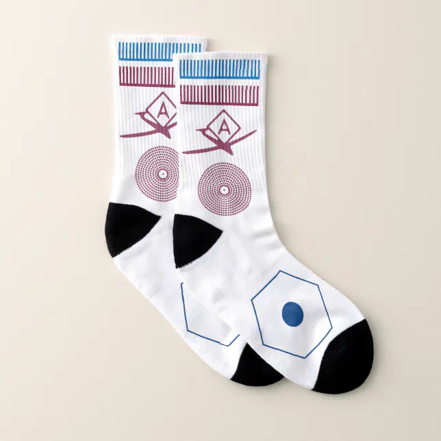 Aeronautical Symbols Chart Drone Pilot Socks | Zazzle