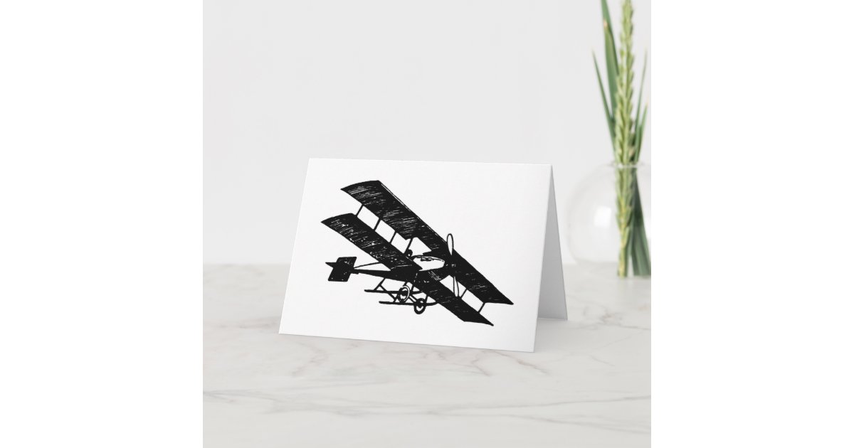 Aeroplane Aircraft Flying Machine Greeting Card | Zazzle