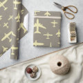 Aeroplanes Flying High Overhead Pattern Wrapping Paper | Zazzle