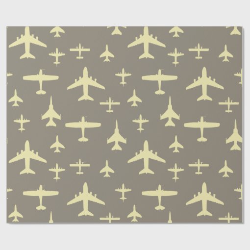 Aeroplanes Flying High Overhead Pattern Wrapping Paper | Zazzle