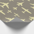 Aeroplanes Flying High Overhead Pattern Wrapping Paper | Zazzle