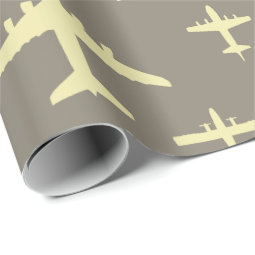 Aeroplanes Flying High Overhead Pattern Wrapping Paper | Zazzle
