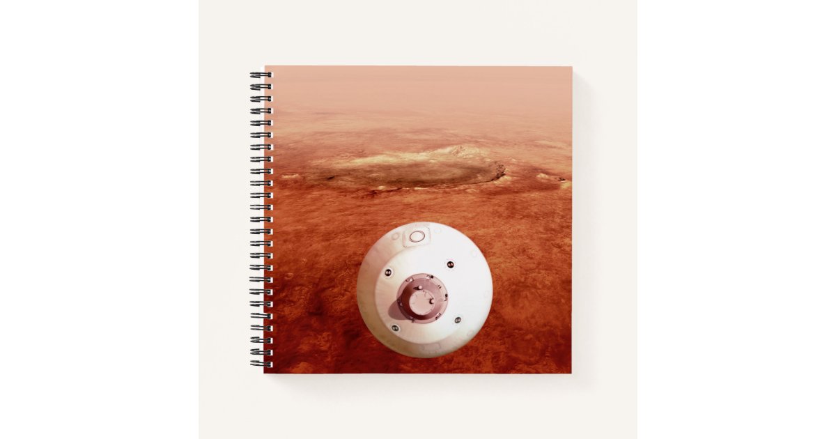 Aeroshell With Perseverance Rover Descent To Mars Notebook | Zazzle