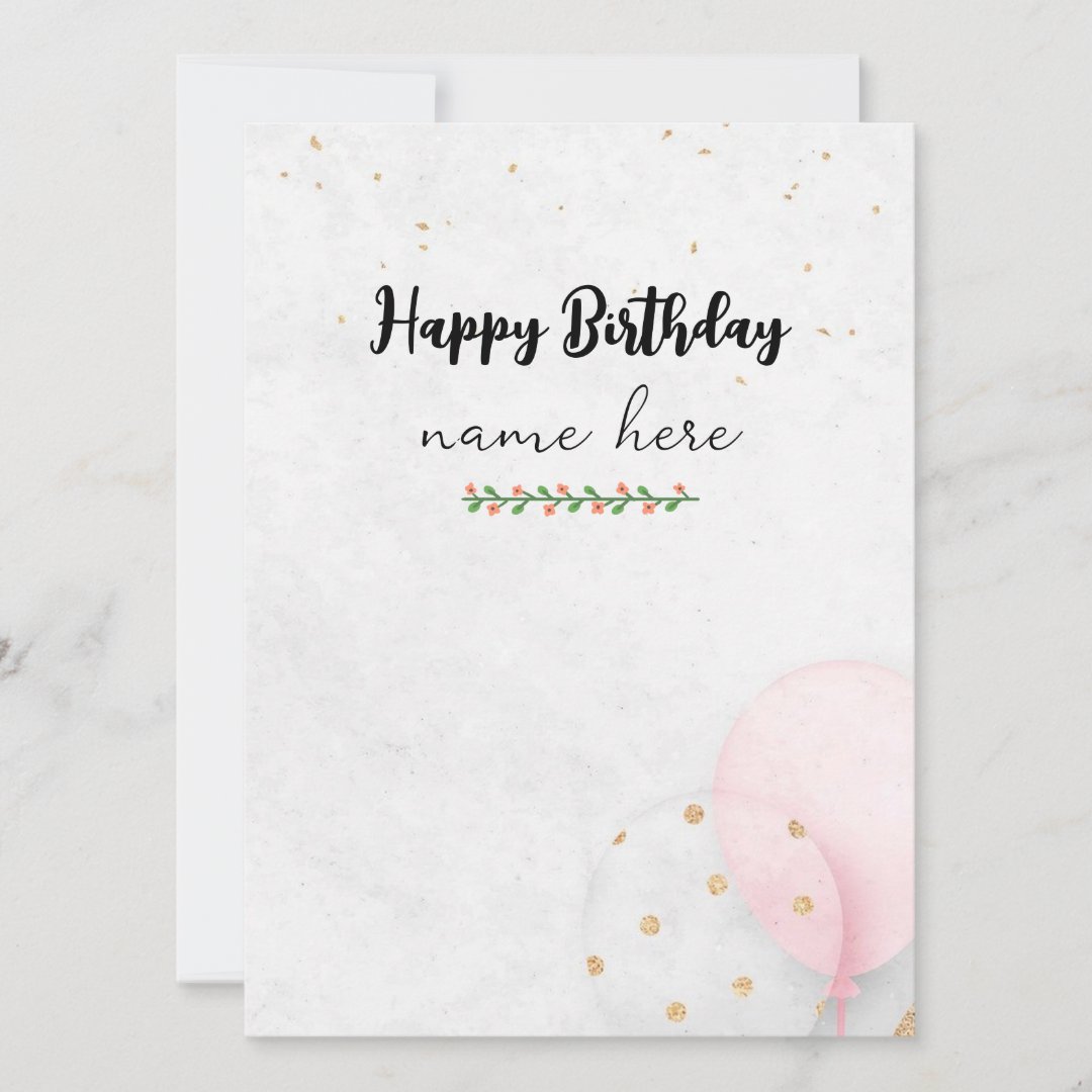 Aesthetic Birthday Card | Zazzle