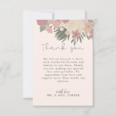 Aesthetic Floral Hand Written Script Message Thank You Card | Zazzle