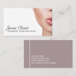 Aesthetic Nurse Specialist Injector Business Card | Zazzle