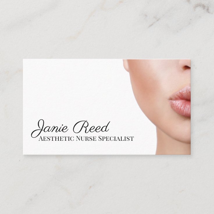 Aesthetic Nurse Specialist Injector Business Card | Zazzle