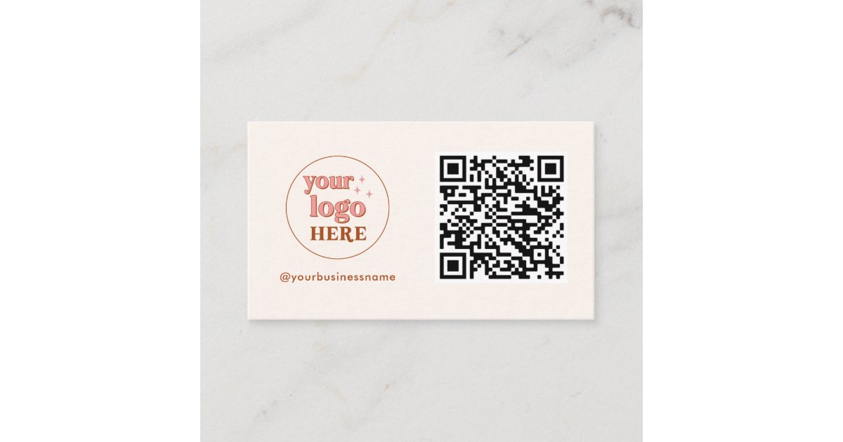 Aesthetic QR Code Small Business Cards | Zazzle