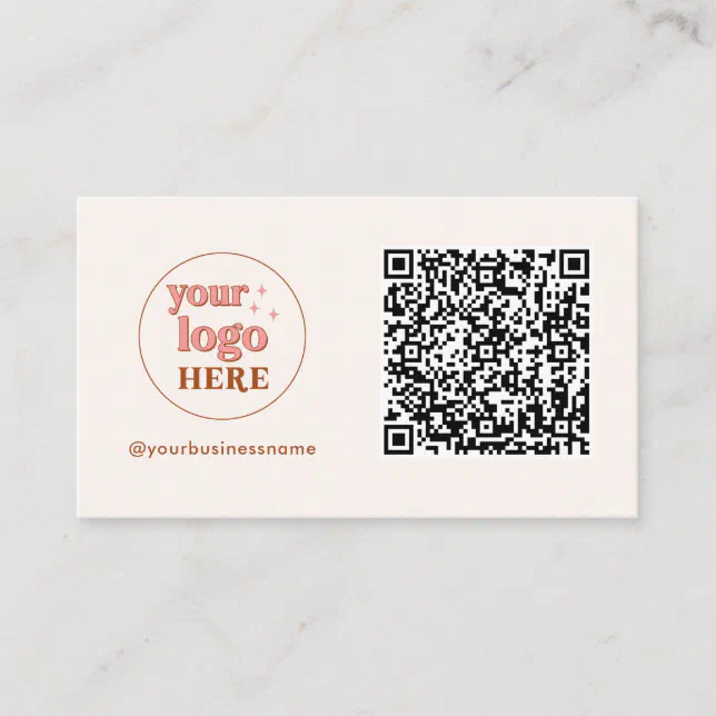 Aesthetic QR Code Small Business Cards | Zazzle