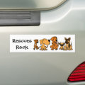AF- Funny Rescue Dogs Group Cartoon Bumper Sticker | Zazzle