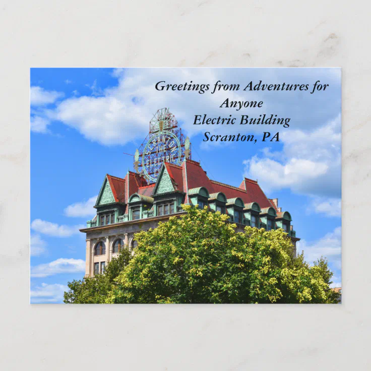 AFA Postcard; Electric Building, Scranton, PA Postcard | Zazzle