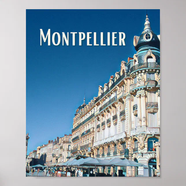 Affiche Montpellier Photo Vintage Poster | Zazzle