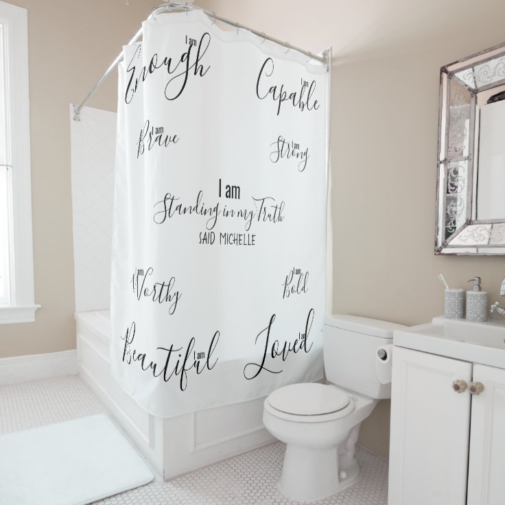 Affirmations Love Yourself Inspirational Quote Shower Curtain Zazzle