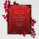 Affordable Elegant Red Parchment Wedding Invite Flyer | Zazzle
