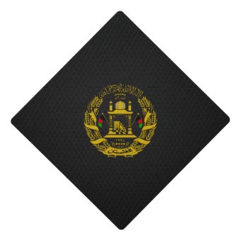 Afghan coat of arms graduation cap topper | Zazzle