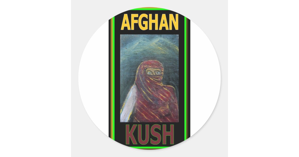 AFGHAN KUSH CLASSIC ROUND STICKER | Zazzle