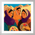 Afghan Women Playing Darya Poster | Zazzle