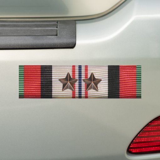 Afghanistan Campaign Ribbon 2 Star Bumper Sticker | Zazzle