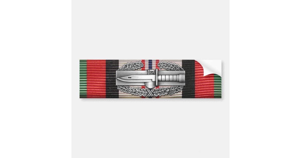 Afghanistan Combat Action Badge Bumper Sticker | Zazzle