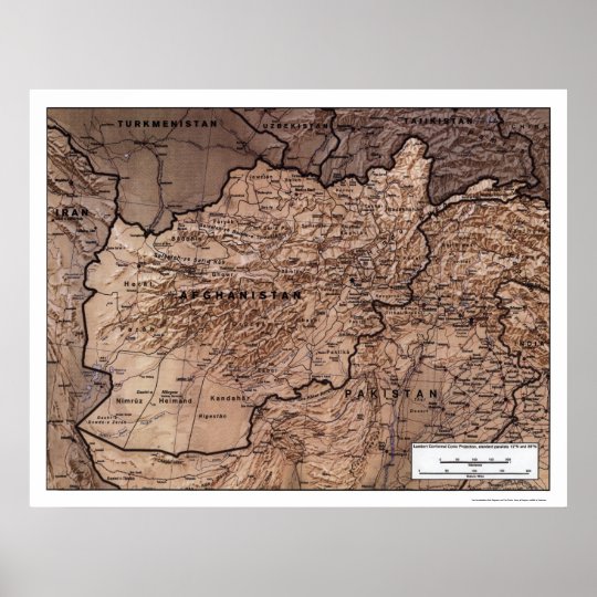 Afghanistan Detailed Map 1999 Poster | Zazzle.com