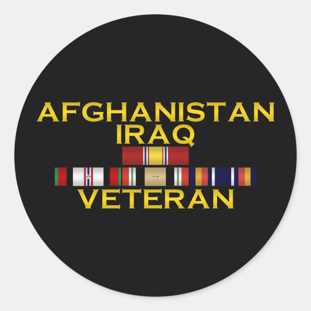 Afghanistan & Iraq VET Sticker | Zazzle
