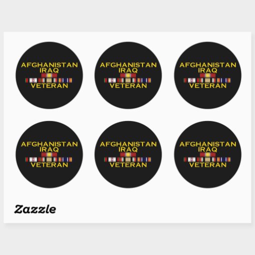 Afghanistan & Iraq VET Sticker | Zazzle