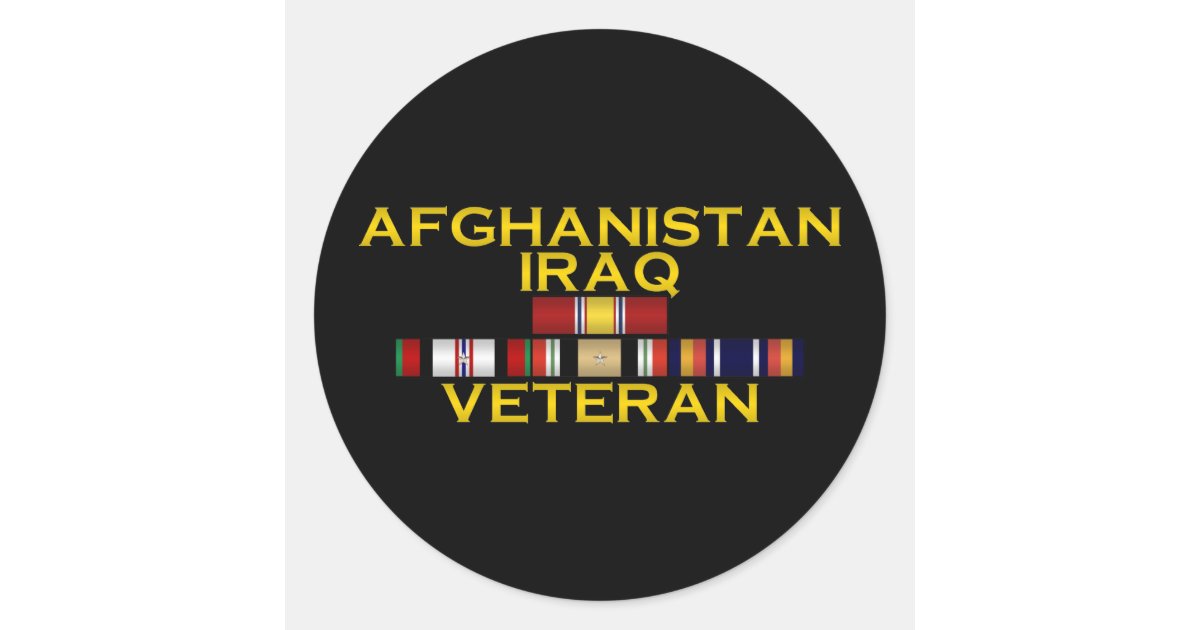 Afghanistan & Iraq VET Sticker | Zazzle