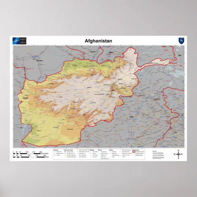Afghanistan Map Poster | Zazzle