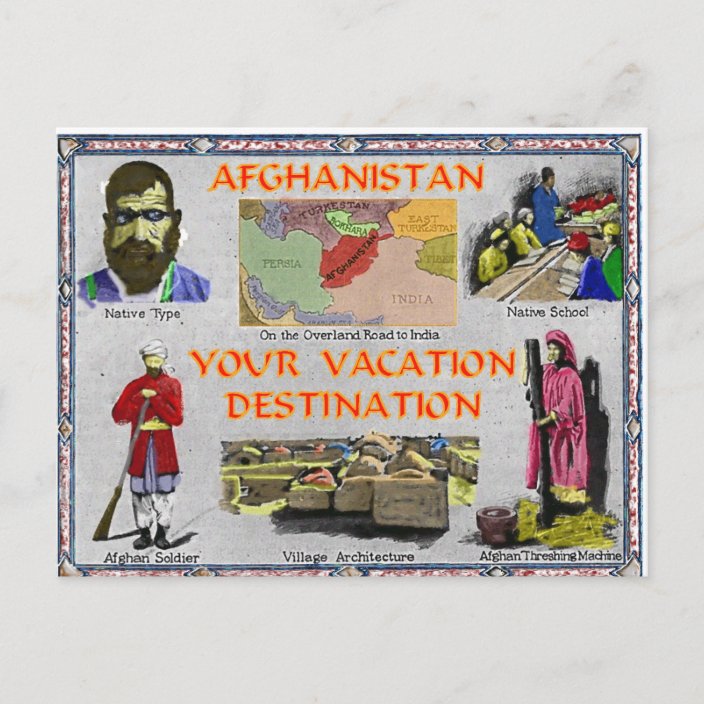 Afghanistan: Your Vacation Destination Postcard | Zazzle.com