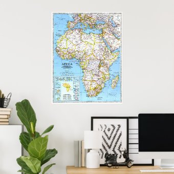 " Africa: 1990 Detailed Countries MAP ... Poster | Zazzle
