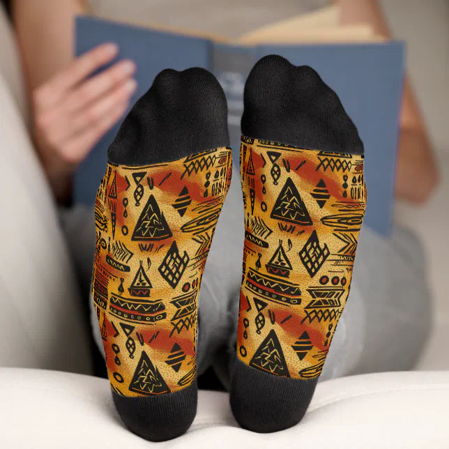 Africa Amhara Ethiopia Ethnic Pattern 7 Socks | Zazzle