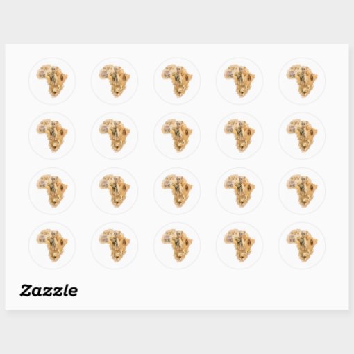 Africa Classic Round Sticker | Zazzle